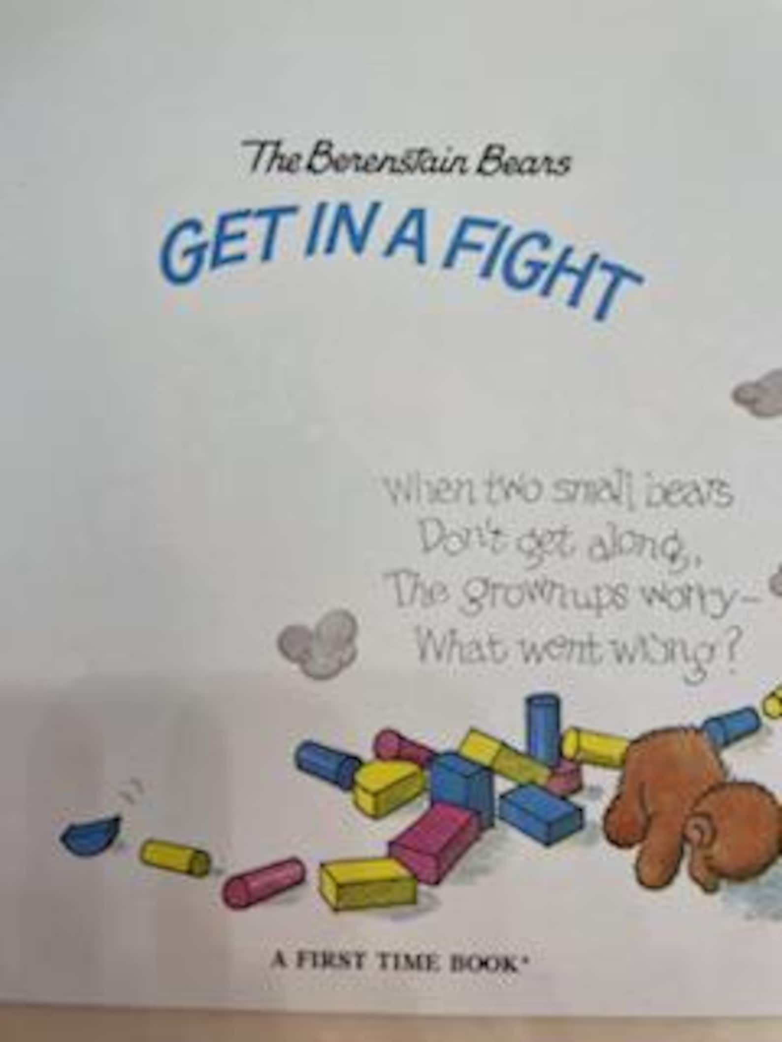 1982 Paperback the Berenstain Bears Get in A Fight First Time Books by ...