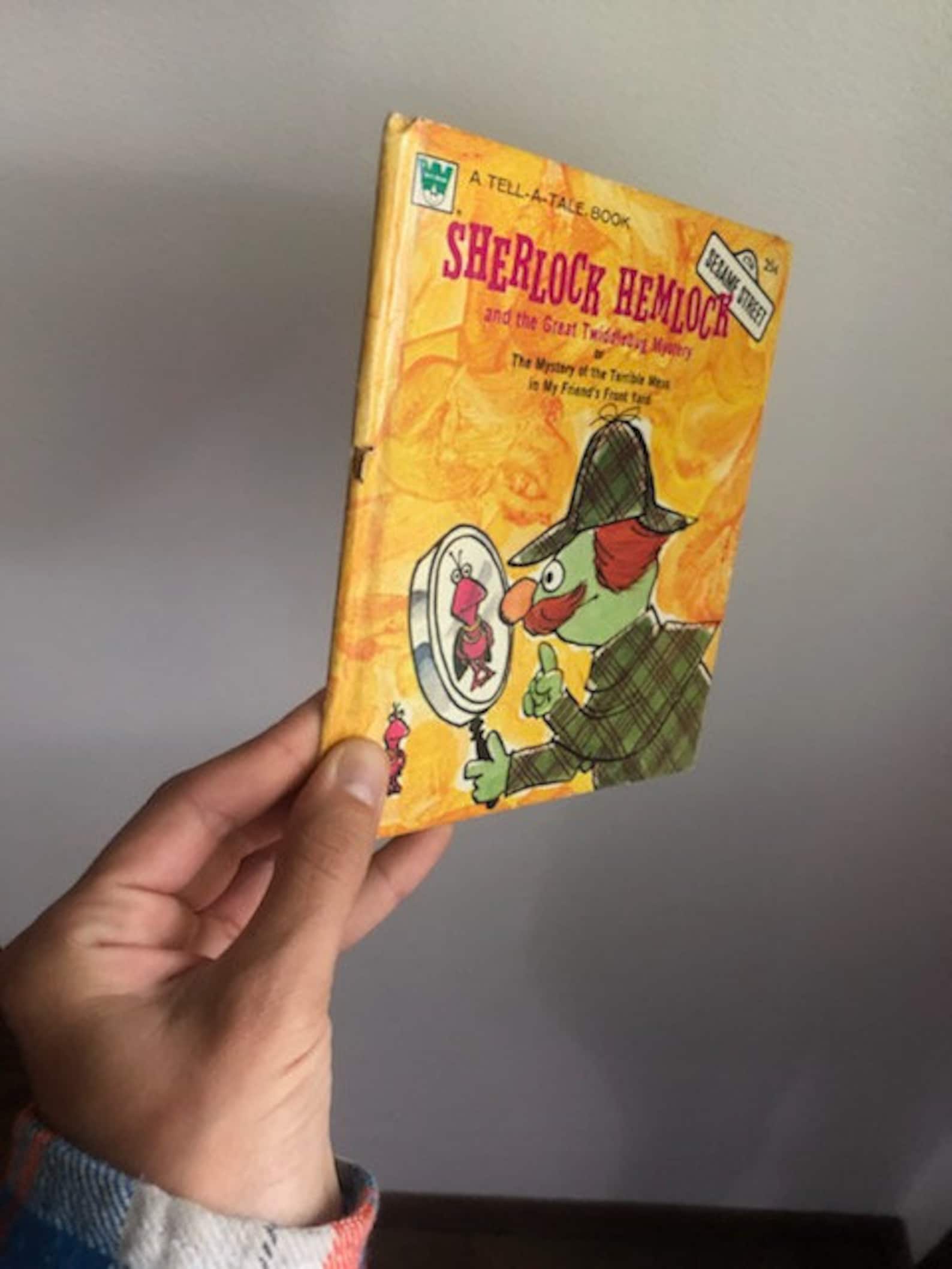 Vintage 1972 Sesame Street SHERLOCK HEMLOCK Book Reading Education ...