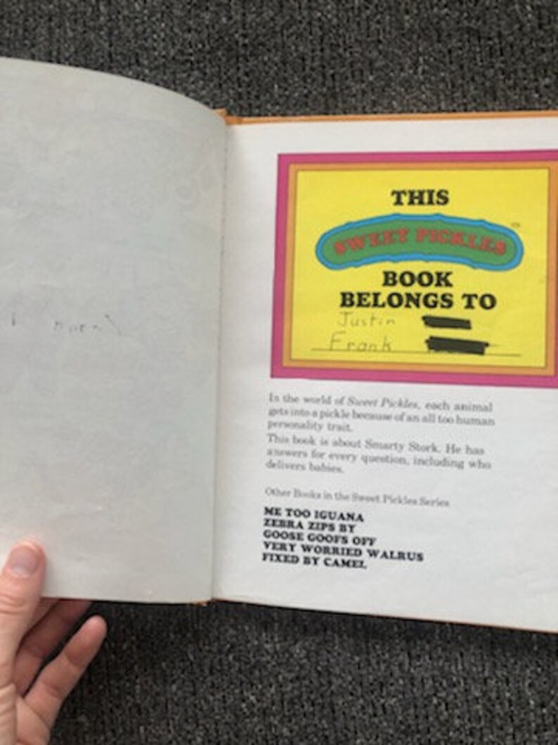 1977 Weekly Reader Books' Edition Sweet Pickles Stork - Etsy