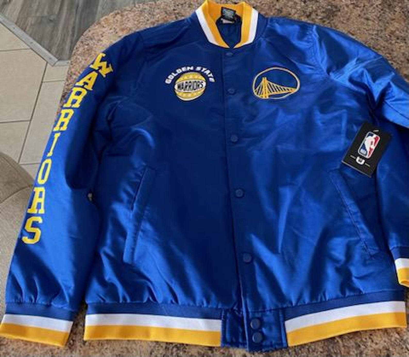 Golden State Warriors NBA 18-20 Size With Tags Varsity Bomber Style ...