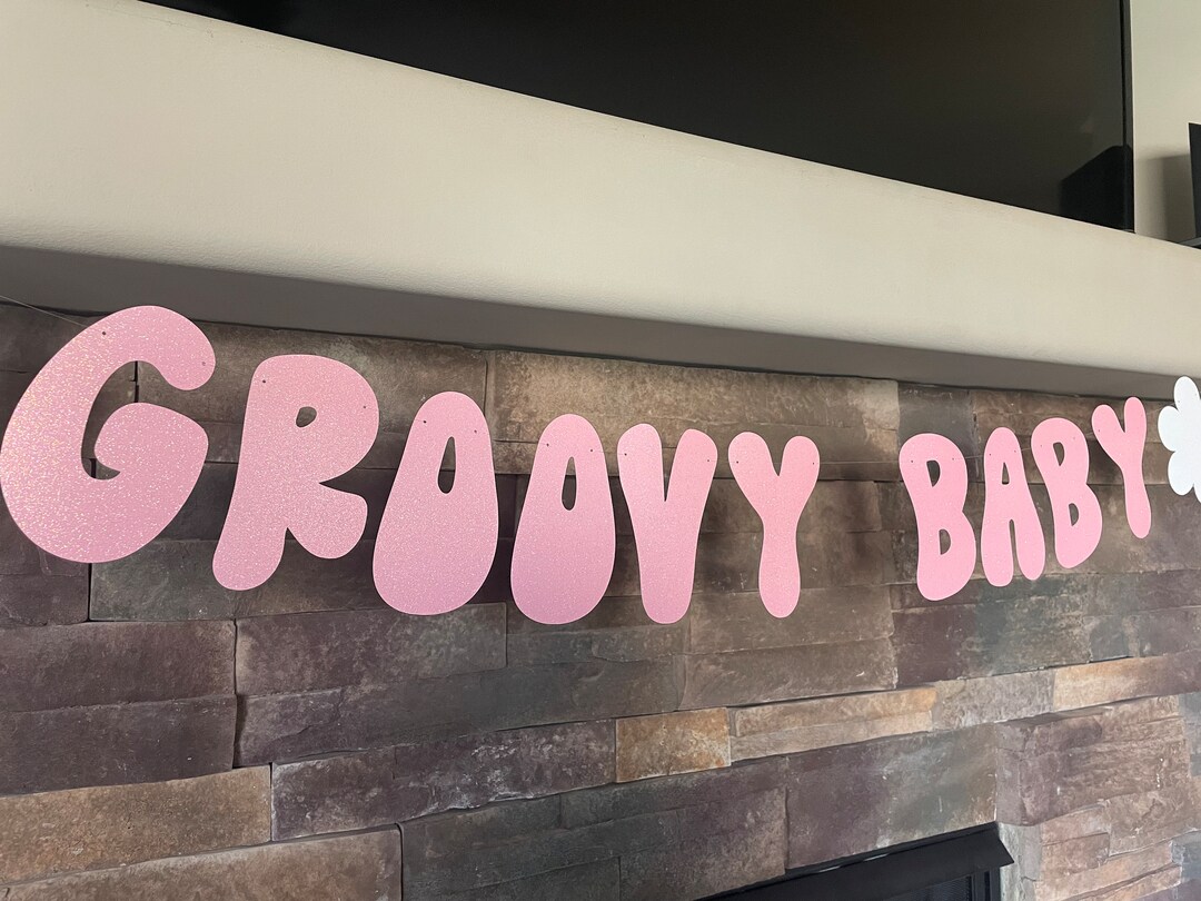 Groovy Baby Banner, Groovy Baby Shower Banner, Retro Baby Shower Banner ...