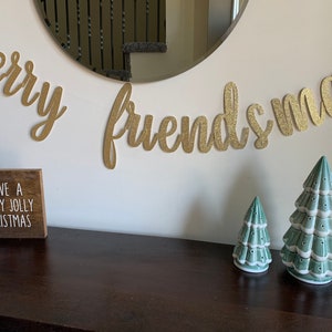 Merry Friendsmas Banner, Christmas Banner, Christmas Decorations ...