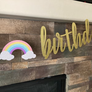 Rainbow Birthday Banner, Rainbow Happy Birthday Banner, Rainbow ...