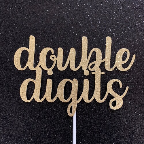 Double Digits Cake Topper Double Digits 10th Birthday - Etsy