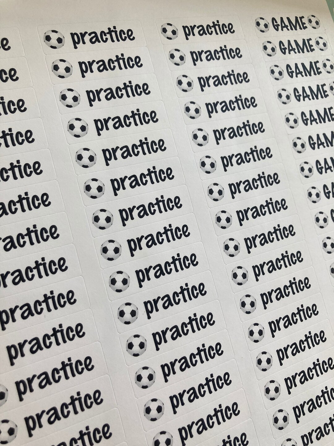 Soccer Practice Stickers, Soccer Planner Stickers, Soccer Calendar ...