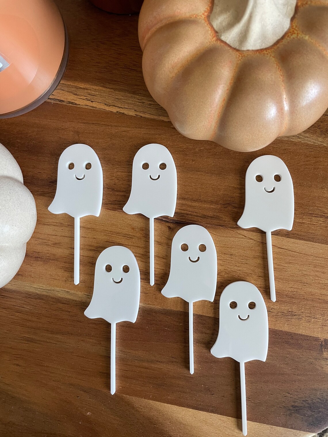 Ghost Cupcake Toppers Ghost Toppers Halloween Decorations - Etsy