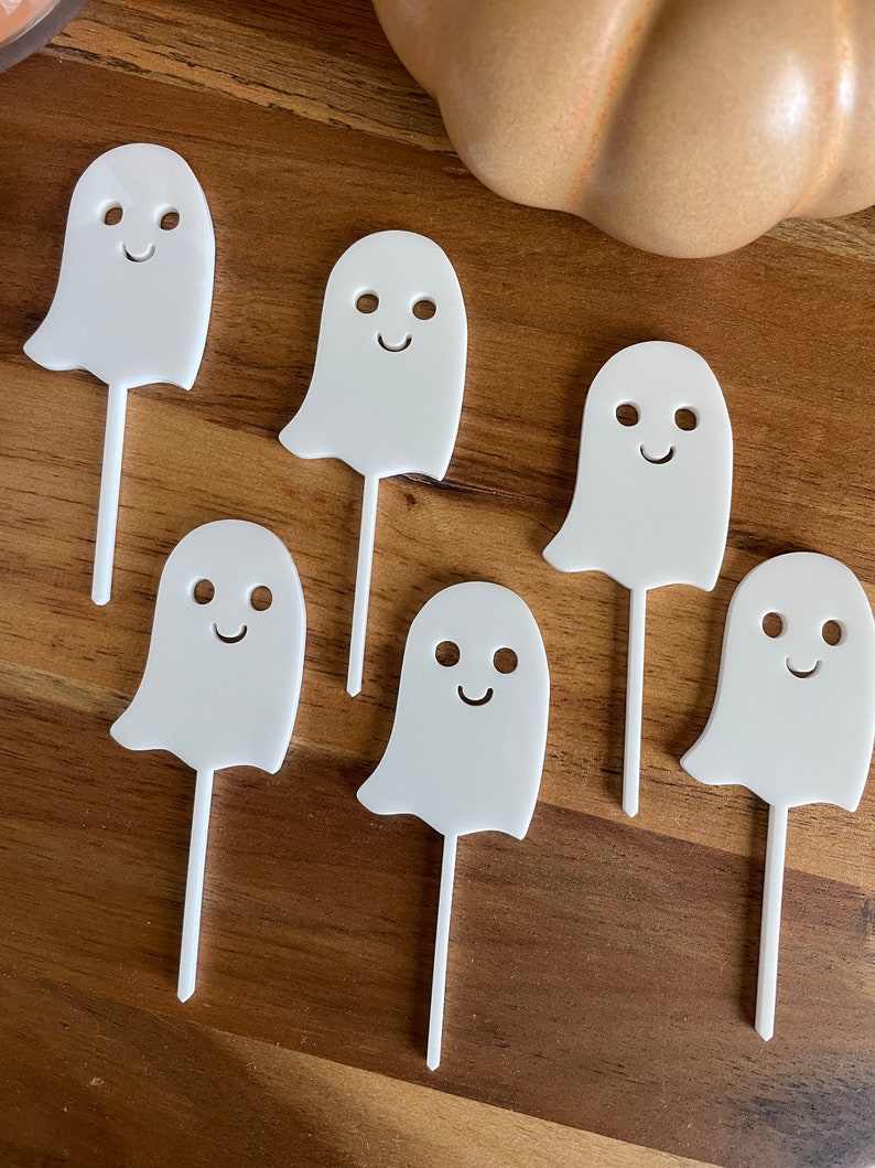 Ghost Cupcake Toppers Ghost Toppers Halloween Decorations - Etsy