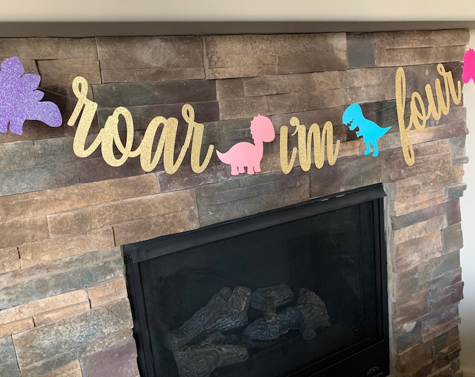 Three Rex Banner / Three Rex / Three Rex Birthday / Dinosaur | Etsy
