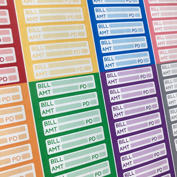 Bill Pay Stickers - Etsy