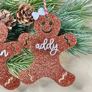 Gingerbread Tags, Acrylic Christmas Gift Tags, Custom Name Gift Tags ...