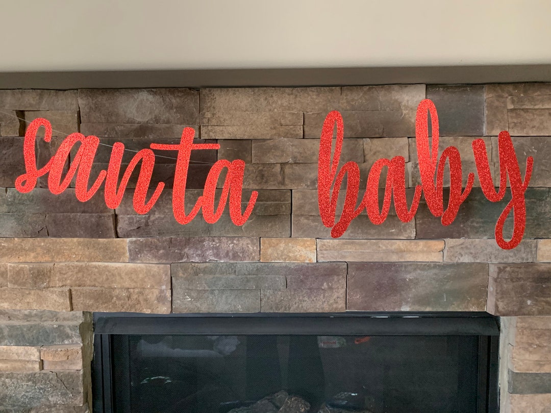 Santa Baby Banner, Santa Baby, Christmas Baby Announcement, Christmas ...