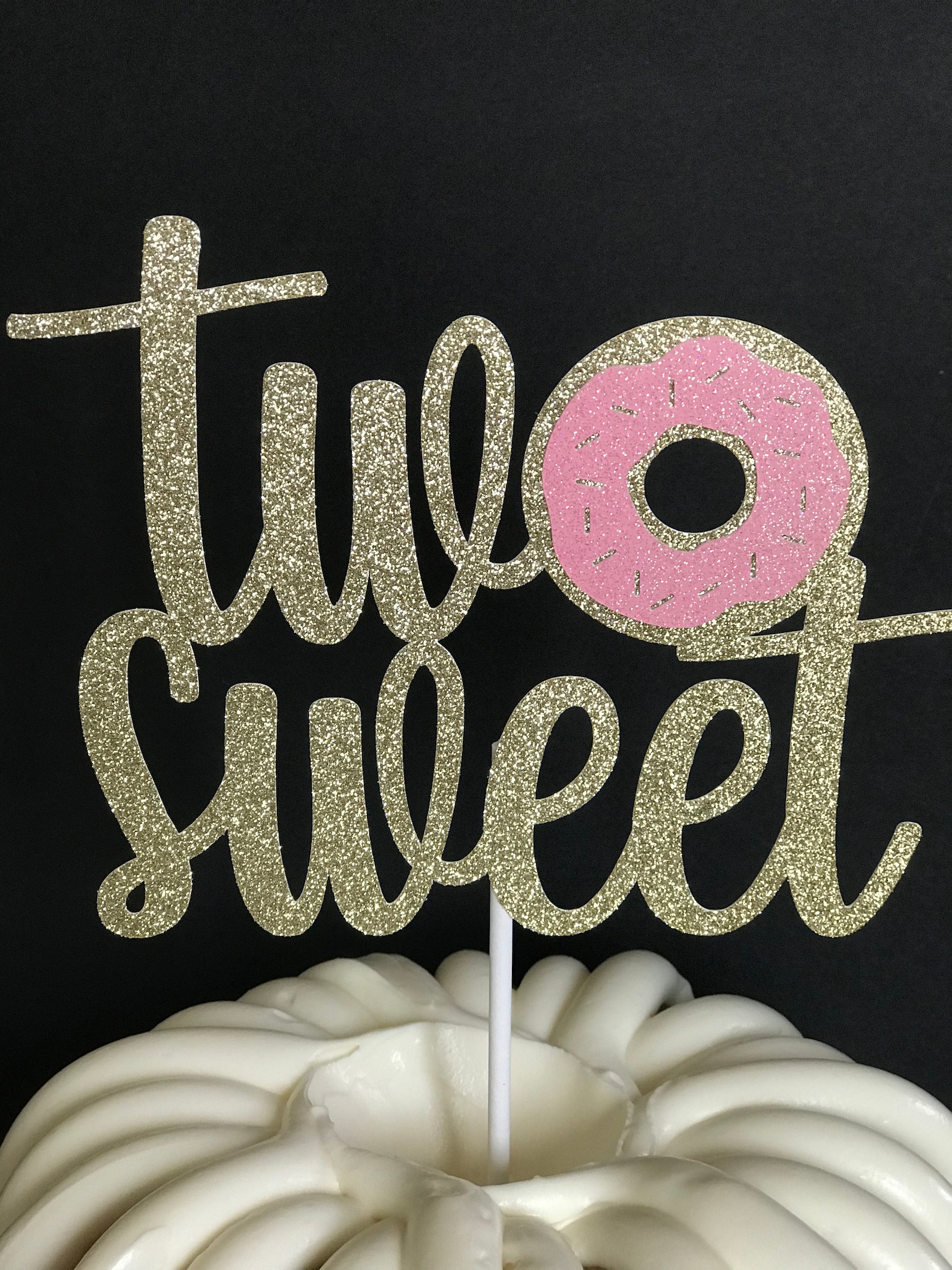 Two Sweet Cake Topper / Two Sweet / Donut Topper / Donut - Etsy