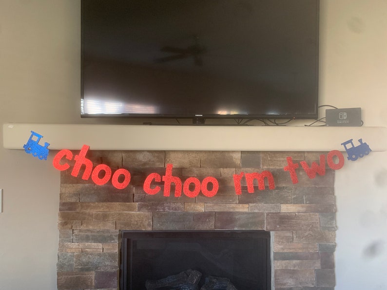 Choo Choo Im Two Train Banner Train Banner Train Party | Etsy