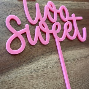 Two Sweet Acrylic Cake Topper, Two Sweet Cake Topper, Laser Cut Acrylic ...