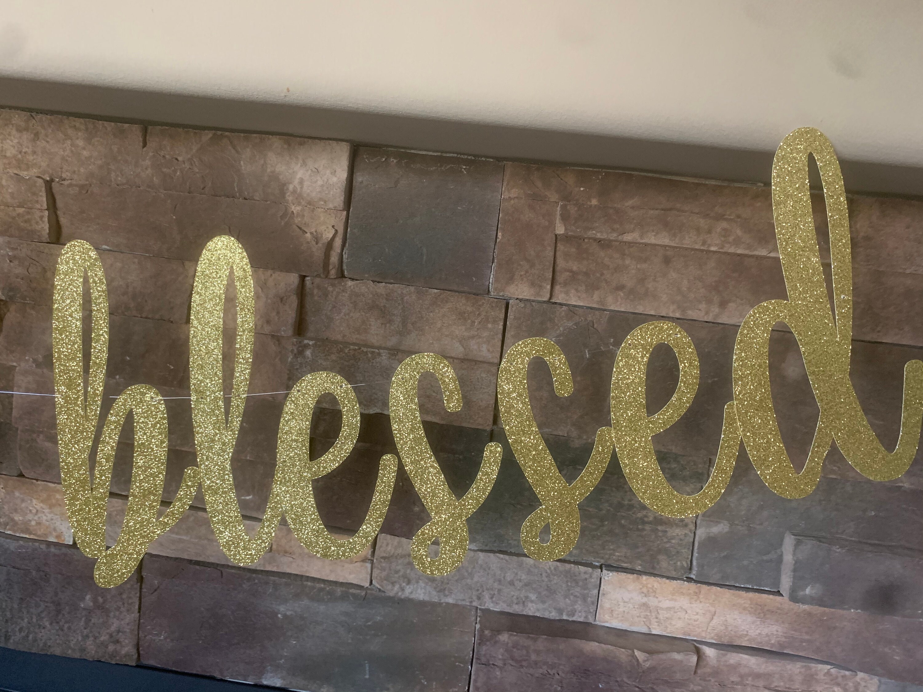 Thankful and blessed banner thankful and blessed fall | Etsy
