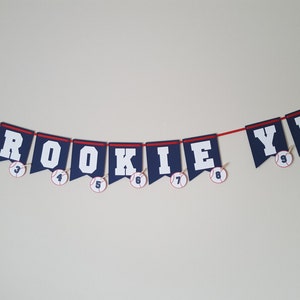 Baby Baseball Banner, My Rookie Year, 1st Birthday Banner, First ...