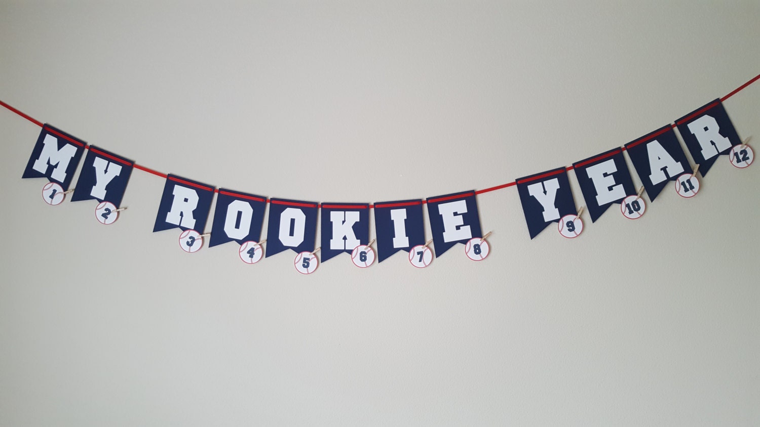 Baby Baseball Banner My Rookie Year 1st Birthday Banner | Etsy