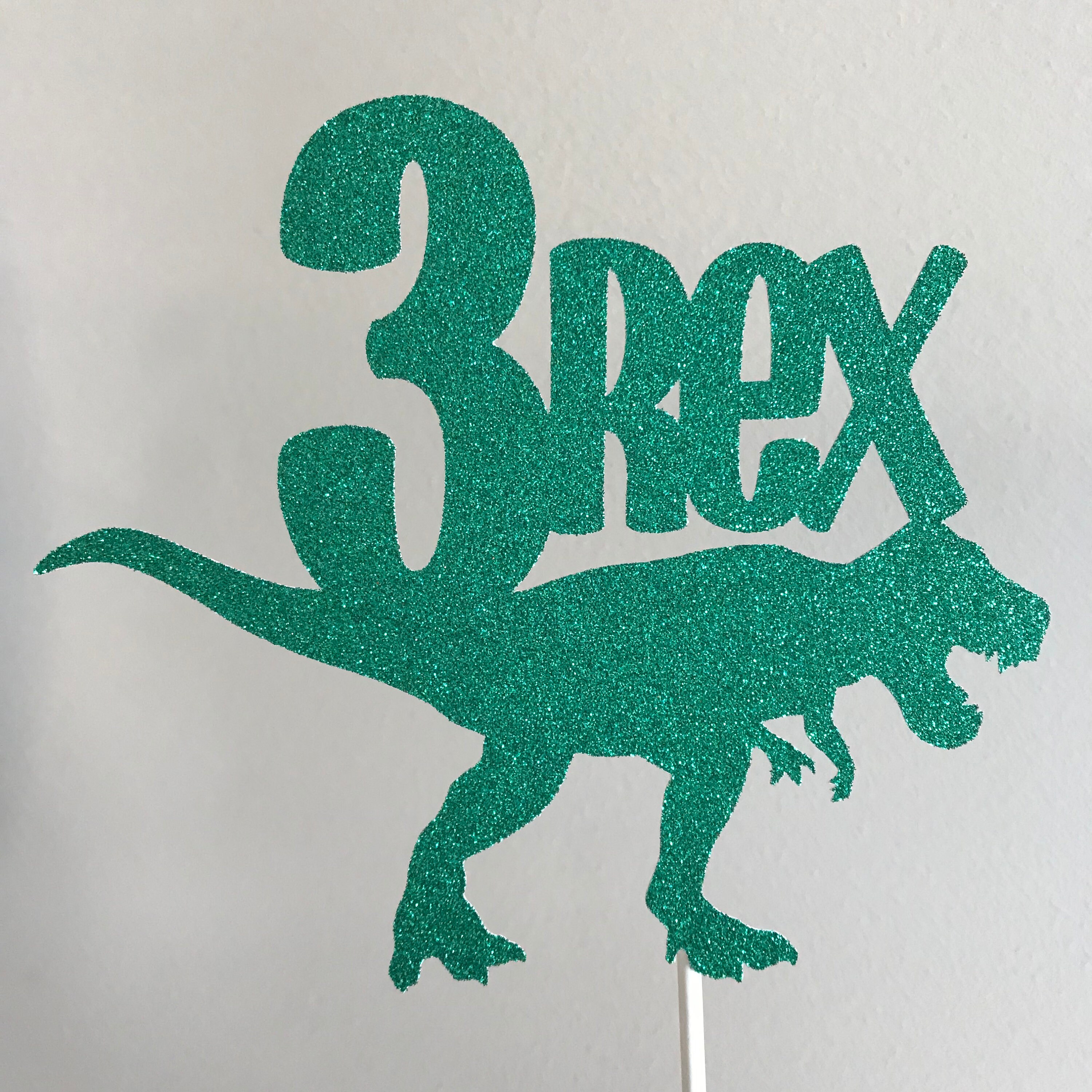 Three Rex Cake Topper / Three Rex / 3 Rex / Three Rex Birthday | Etsy