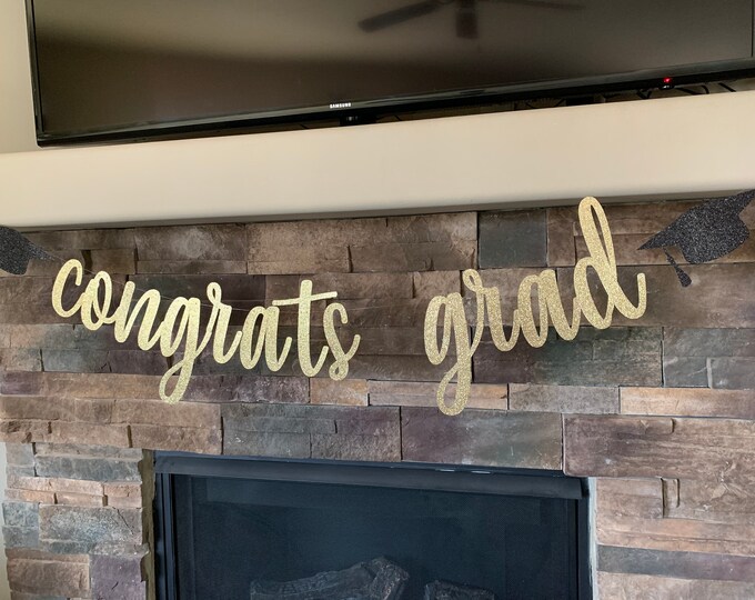 Graduation Party Decorations Congrats Banner Congrats Grad - Etsy