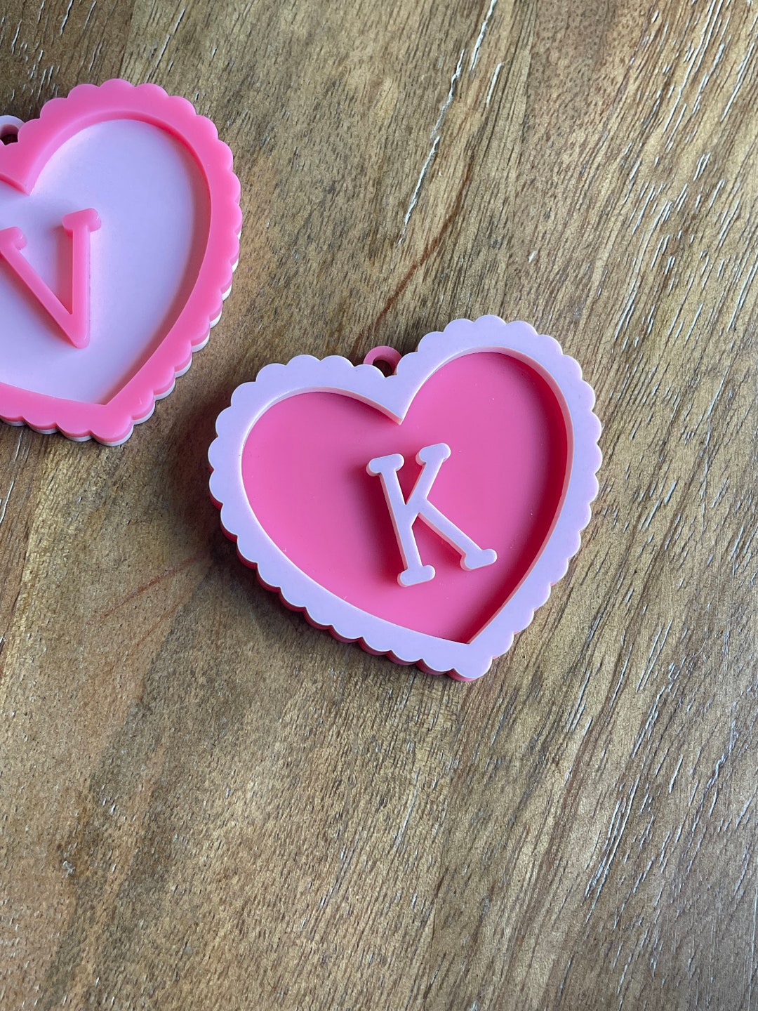 Valentines Gift Tags, Acrylic Valentines Tags, Custom Initial Gift Tags ...