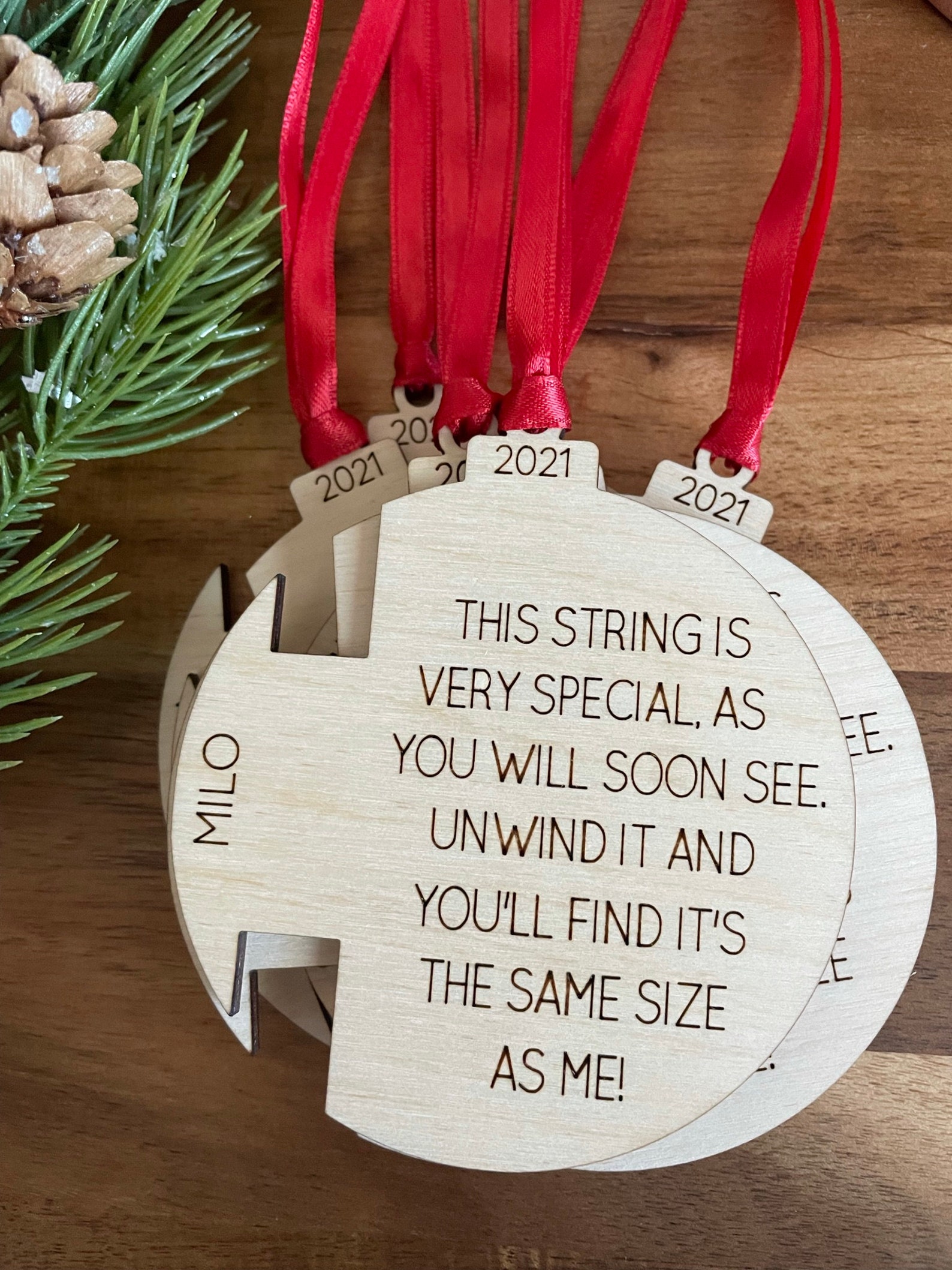 Personalized Height Ornament, Christmas Gift Ideas, Wooden Ornament ...
