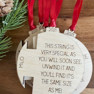 Personalized Height Ornament, Christmas Gift Ideas, Wooden Ornament ...