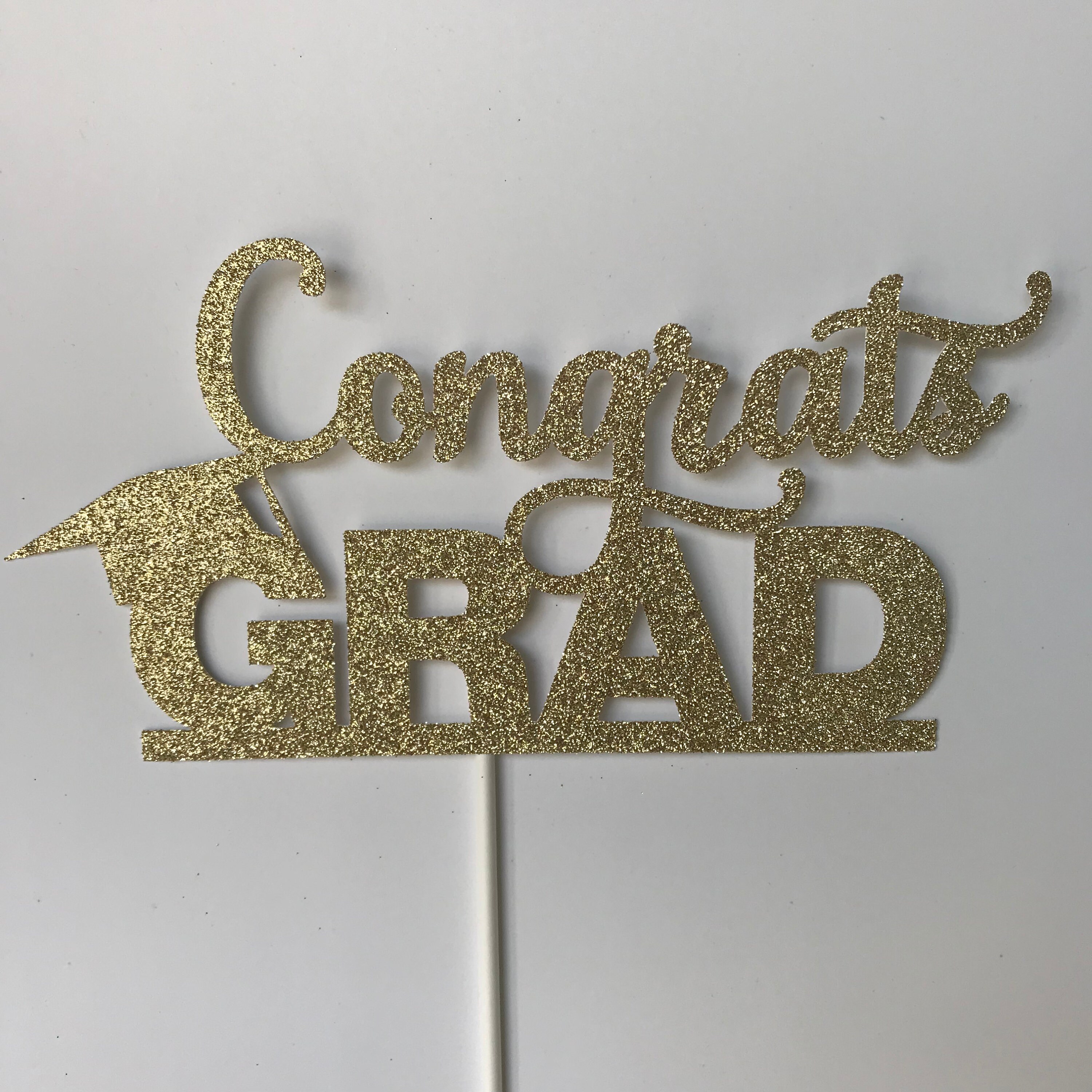Graduation Cake Topper / Congrats Grad Cake Topper / - Etsy