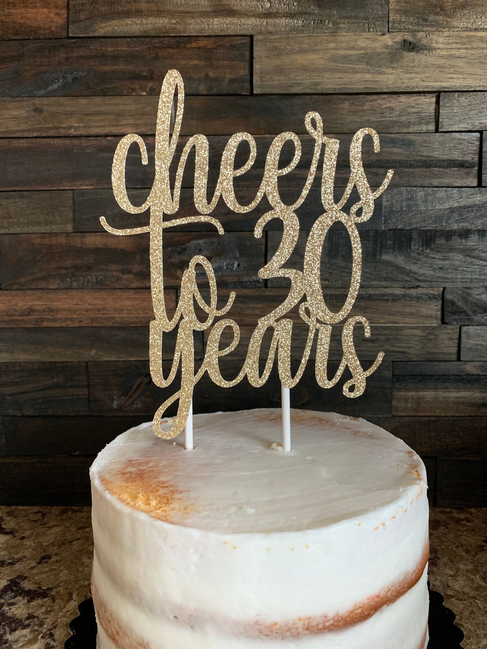 Cheers to 30 Years Cake Topper, Cheers to 30 Years, 30th Birthday Cake ...