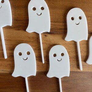 Ghost Cupcake Toppers, Ghost Toppers, Halloween Decorations, Baby ...