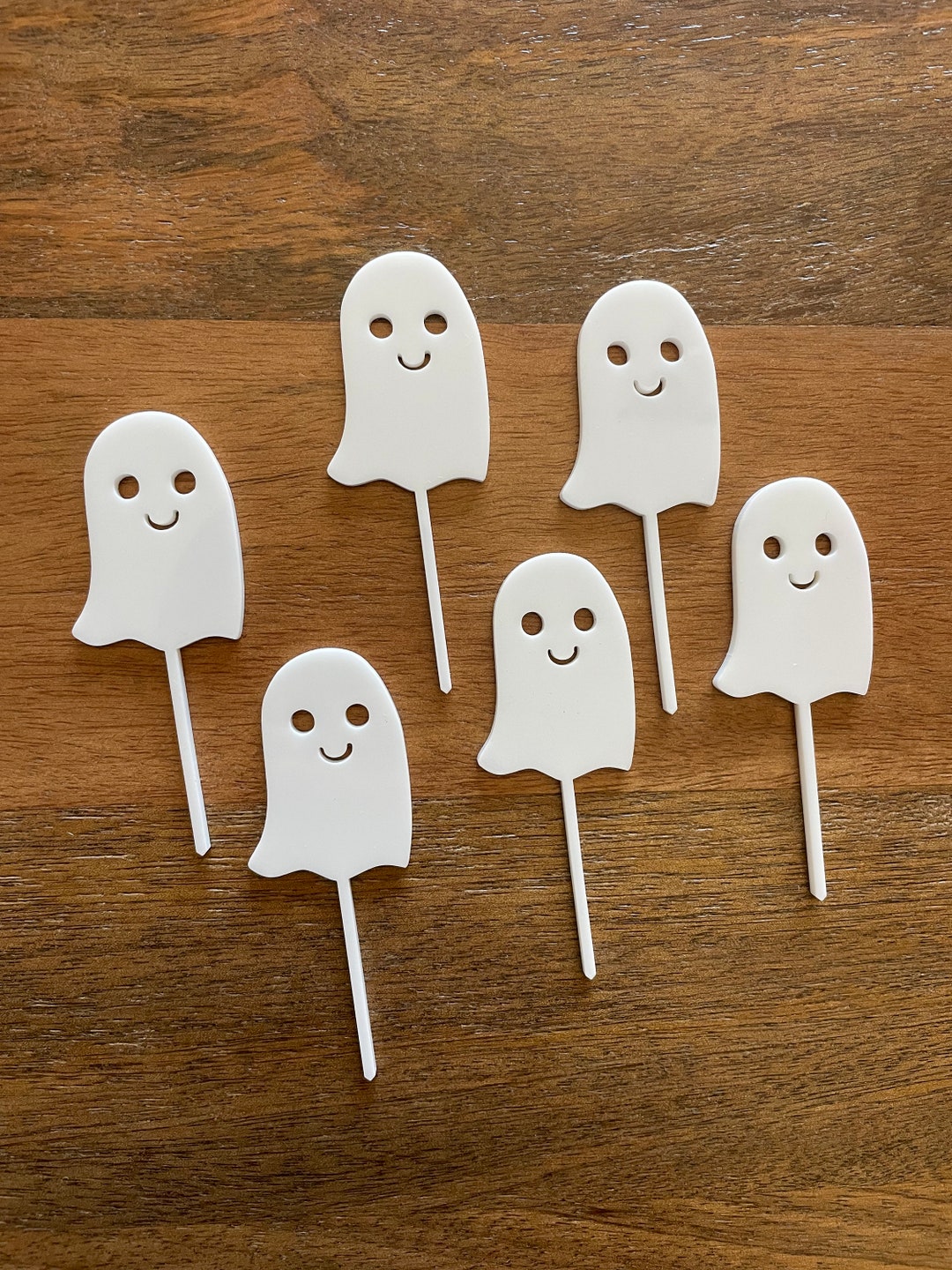 Ghost Cupcake Toppers, Ghost Toppers, Halloween Decorations, Baby ...
