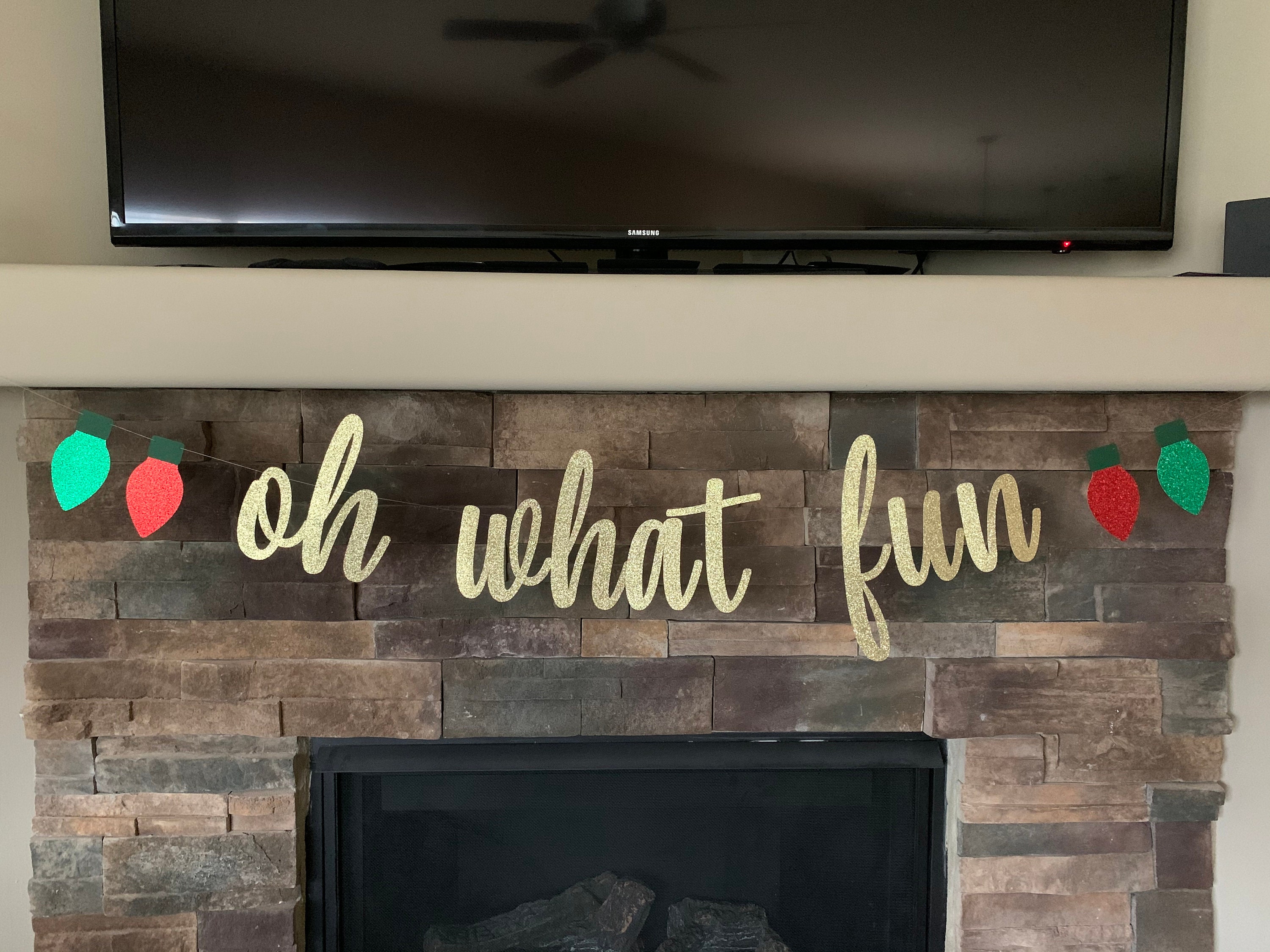Oh What Fun Banner Oh What Fun Oh What Fun Christmas Lights - Etsy