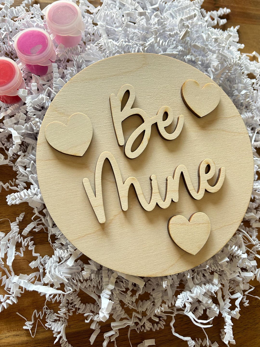 Be Mine Unfinished Sign, DIY Wood Paint Kit, Unfinished Wood Sign ...