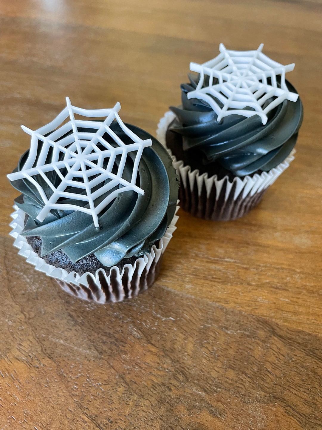 Acrylic Spider Web Cupcake Toppers, Spider Web Cupcake Toppers, Set of ...