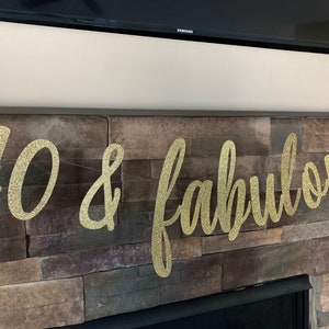 40 & Fabulous Banner, 40th Birthday Party Decorations, 40th Birthday ...
