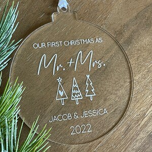 First Christmas as Mr and Mrs Ornament, First Christmas Married ...