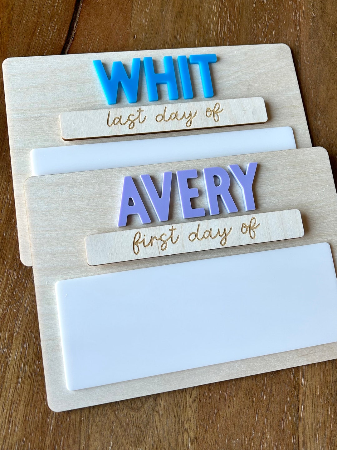 Personalized First Day of School Sign, Back to School Photo Prop, Dry ...