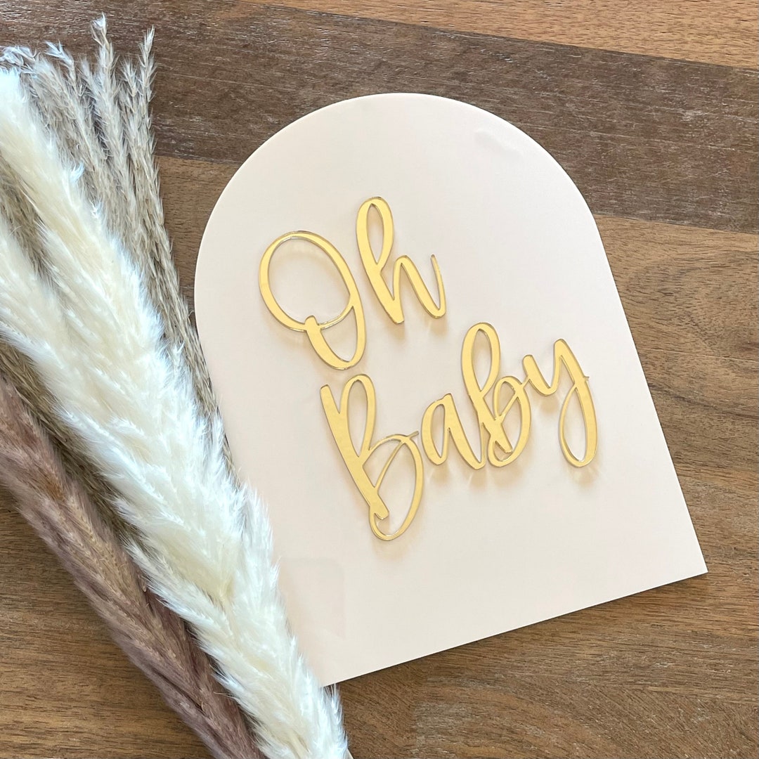 Oh Baby Sign, Baby Shower Sign, Acrylic Shower Sign, Acrylic Table Sign ...