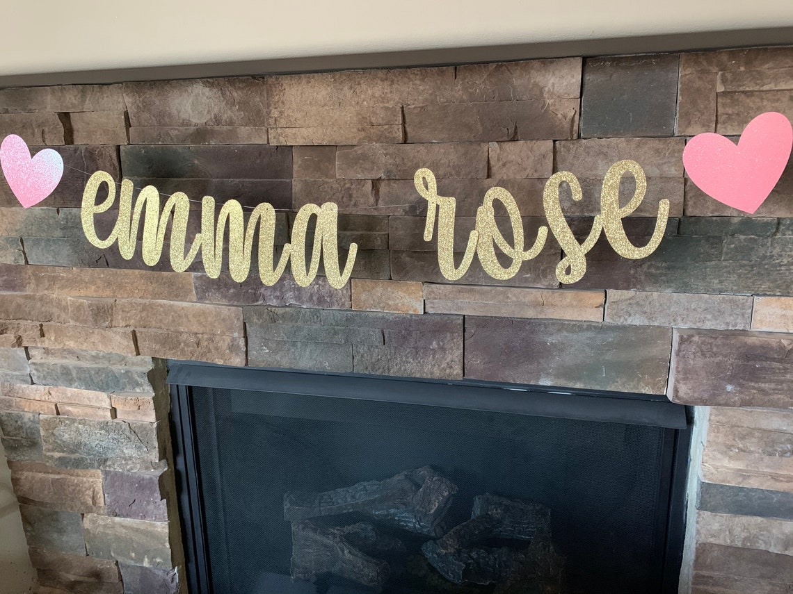 Glitter Name Banner Custom Name Banner Custom Glitter Name - Etsy