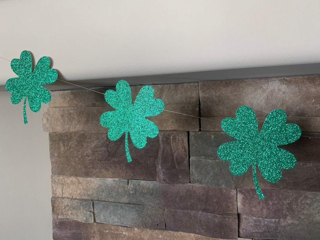 Shamrock Garland, Shamrock Banner, St Patricks Day Banner, St Patricks ...