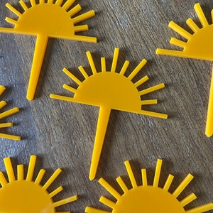 Sun Cupcake Toppers, Sun Toppers, Sun Decorations, Here Comes the Son ...