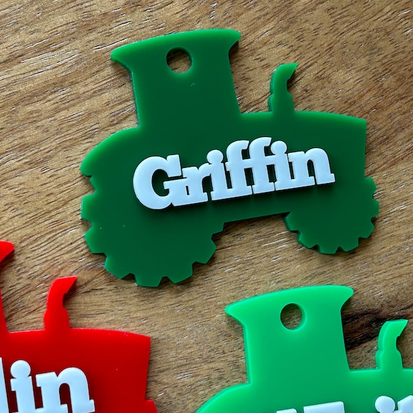 Tractor Name Tag - Etsy