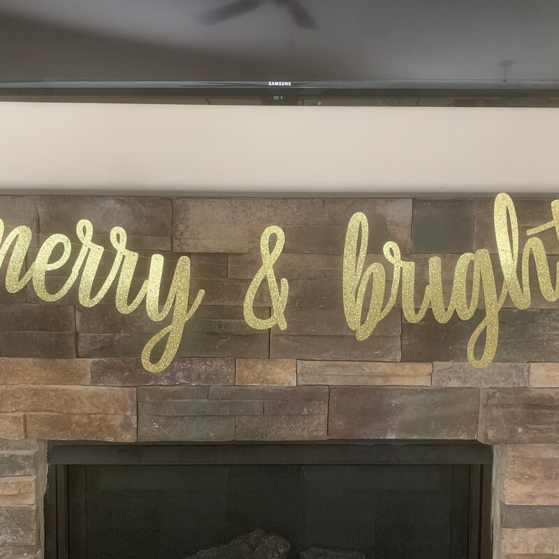 Merry and Bright Banner - Etsy
