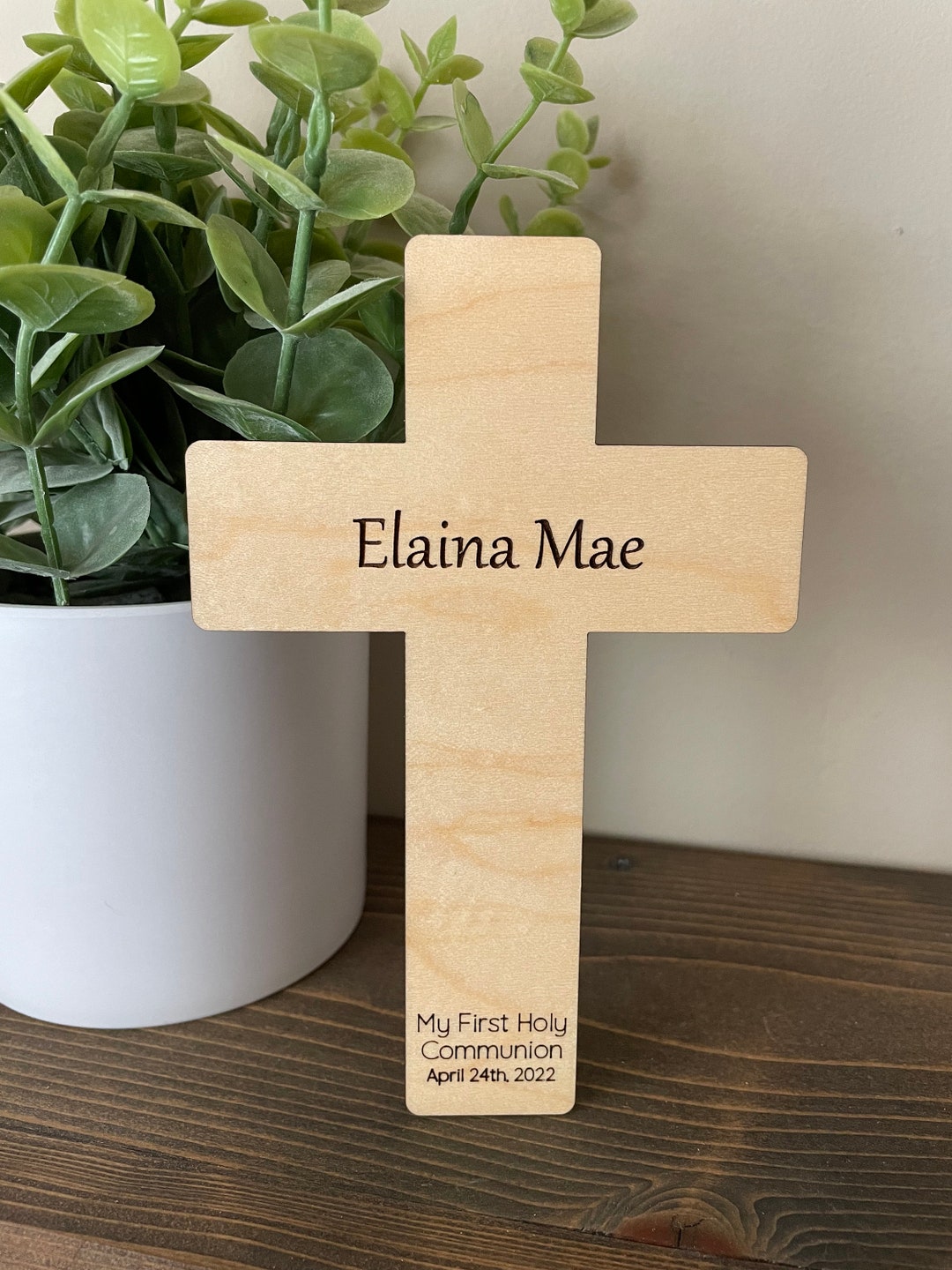 Personalized First Communion Cross: Engraved Religious Gift - Etsy