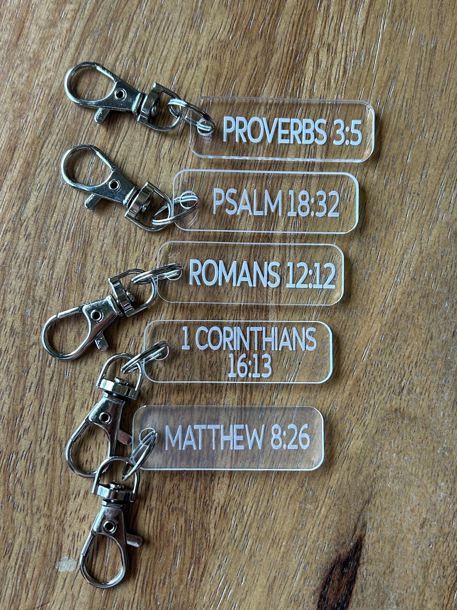 Personalized Bible Verse Keychain: Acrylic Religious Gift - Etsy