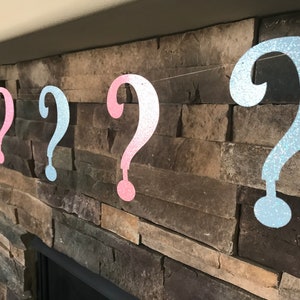 Gender Reveal Question Mark Banner / Gender Reveal Banner / Gender ...