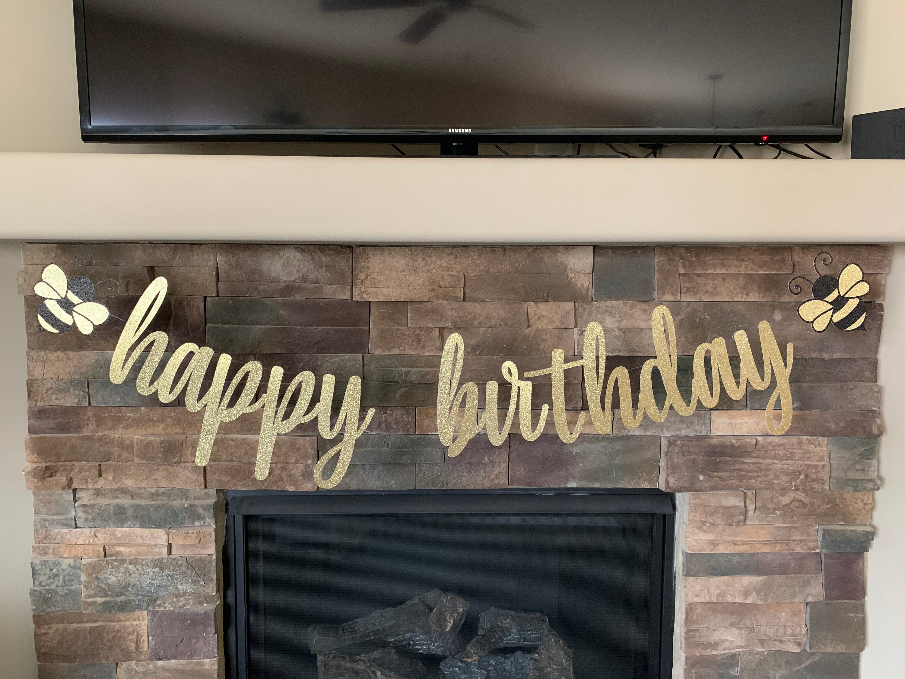 Bee Birthday Banner Bee Happy Birthday Banner Bee | Etsy