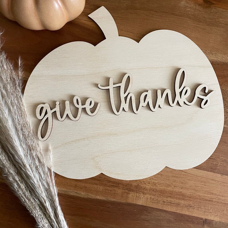 Give Thanks Sign - Etsy