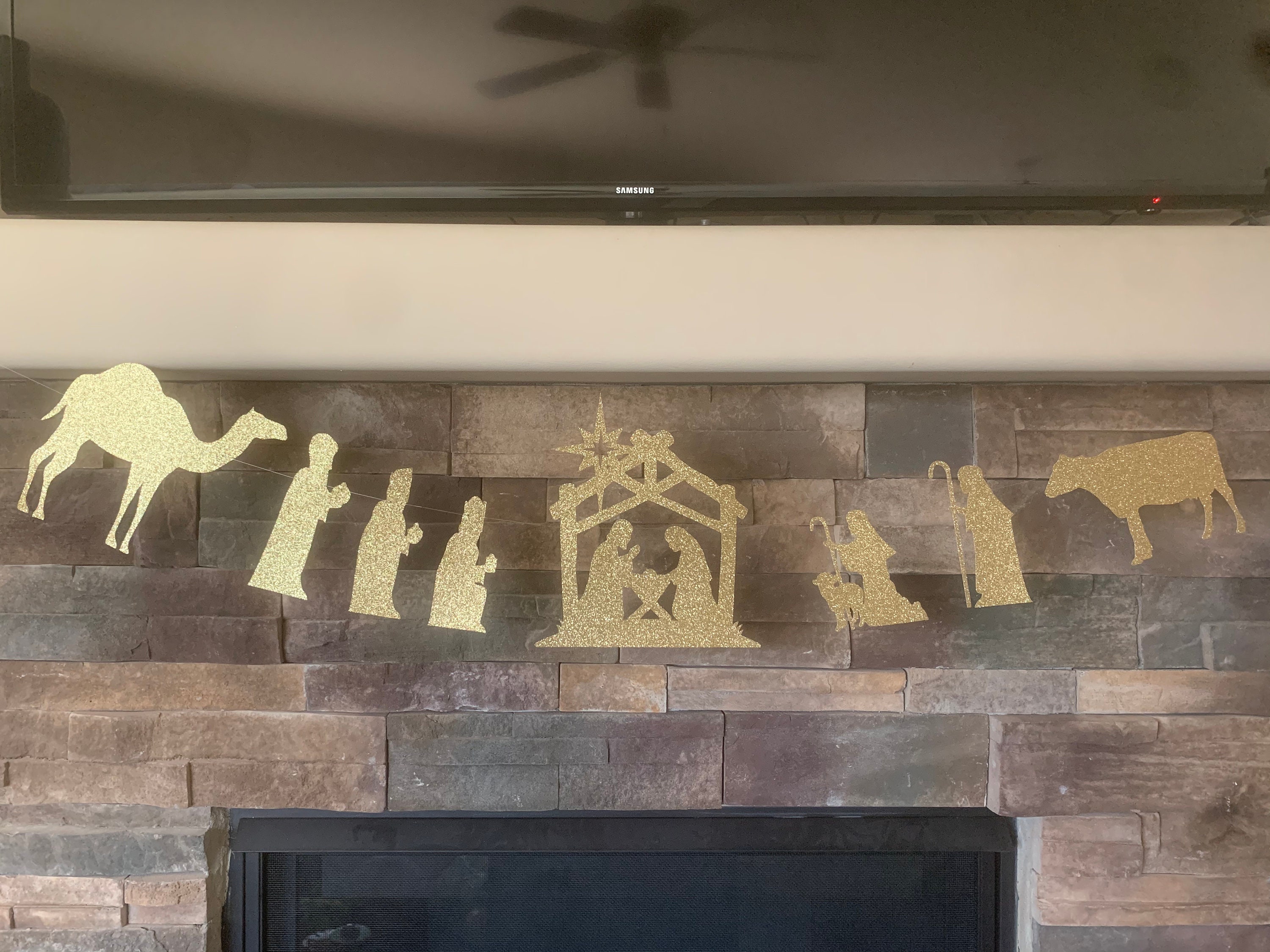 Nativity scene banner Christmas banner religious banner | Etsy