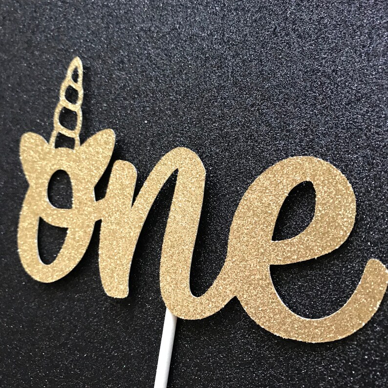 Unicorn cake topper / unicorn one topper / unicorn birthday / | Etsy