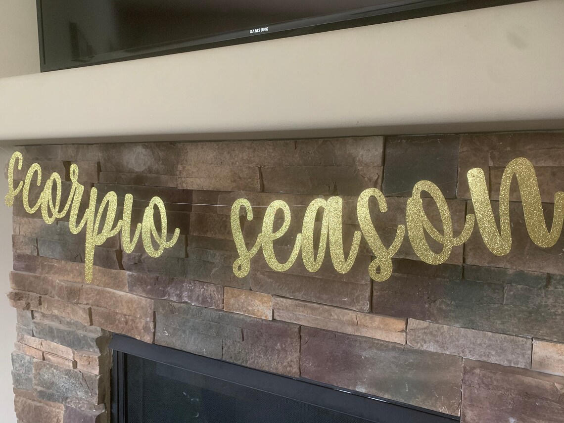 Scorpio Birthday Banner Scorpio Season Birthday Scorpio | Etsy